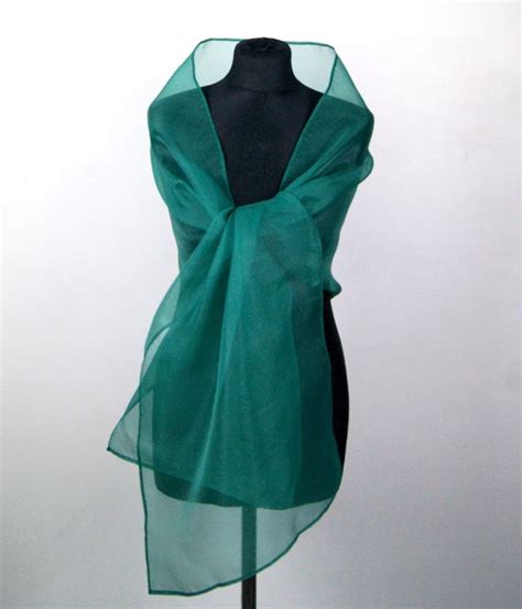 Luxury Soft Green Silk Organza Wrap Shawl Bolero Winter Wedding Shrug