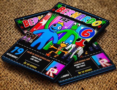 Convite Digital Rainbow Friends Mod 1 Montando A Sua Festa Oficial