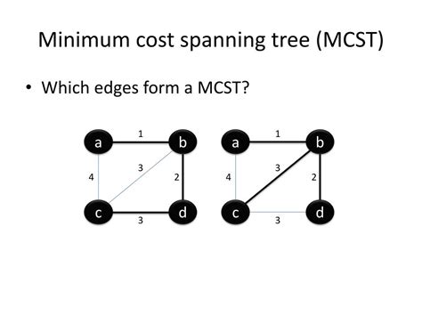 ppt minimum cost spanning trees powerpoint presentation free download id 1904538