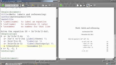 latex tutorial 12 how to label and reference equations youtube