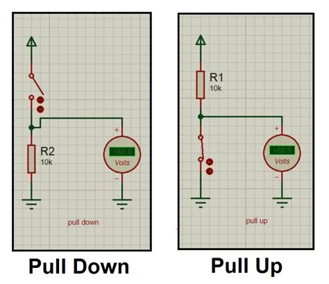 Pull Up Button Circuit