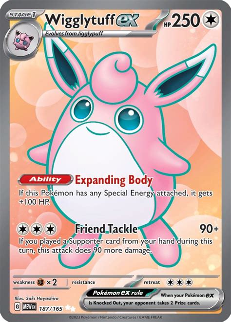 Wigglytuff Ex 187 165 SV Scarlet Violet 151 Pokemon