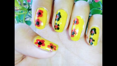 Easy Flowers Nail Art Design Shilpi Debbarma Official