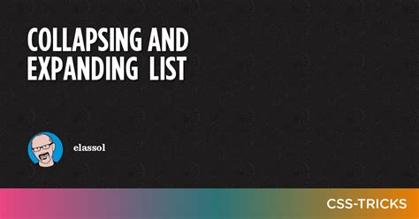 Collapsing And Expanding List Css Tricks