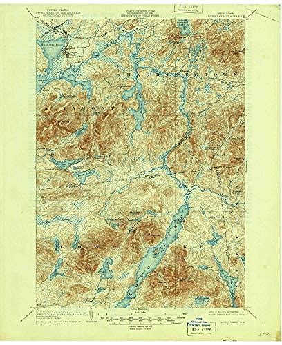 Yellowmaps Long Lake Ny Topo Map 162500 Scale 15 X 15 Minute Historical 1904 Updated 1944