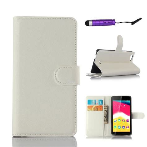 Pour Wiko Rainbow Jam Housse Etui Flip En Cuir PU Avec La Fonction De