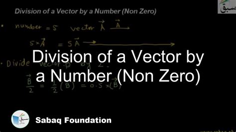 division of a vector by a number non zero physics lecture sabaq pk youtube