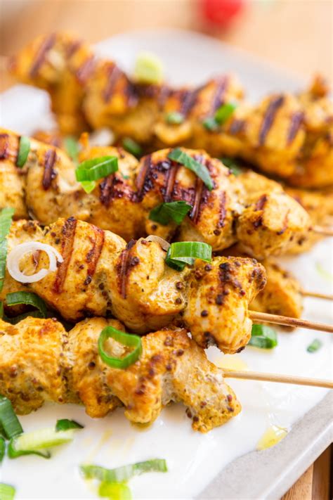 Brochettes De Poulet Au Curry Au Barbecue Marinade Facile