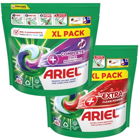 Ariel Kapsułki Do Prania 80 Szt Mix Zestaw All In 1 Pods Extra Clean