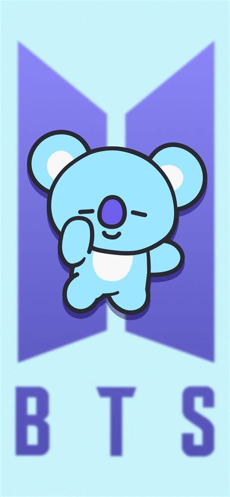 BTS BT21 Koya Blue Wallpapers Blue Wallpapers Wallpaper Bts Wallpaper