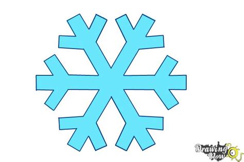 How To Draw A Simple Snowflake DrawingNow