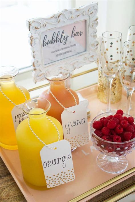 Strawberry Chic Mimosa Bar Bridal Shower Bubbly Bridal Shower