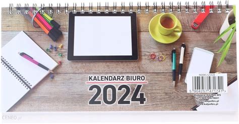 Kalendarz Stojący Poziomy Na Biurko Na Rok 2024 Do Domu Biura 25Cm