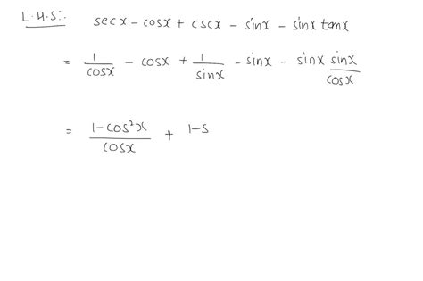 SOLVED Verify That Each Trigonometric Equation Is An Identity Numerade