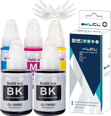 LCL Compatible Ink Bottle GI 490 GI 590 GI 590BK GI 590C GI 590M GI