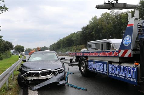 Verkehrsunfall auf der A45 zwischen Freudenberg und Siegen sorgte für