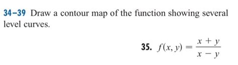 Solved Draw A Contour Map Of The Function Showing Chegg