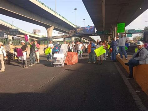 Se registro tráfico a causa de manifestantes en Periférico Norte