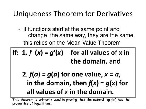 ppt uniqueness theorem and properties of log functions powerpoint presentation id 2609178