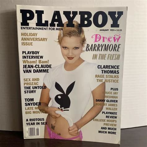 VINTAGE PLAYBOY MAGAZINE January 1995 Drew Barrymore In The Flesh