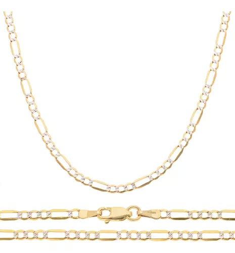Cadena Oro 14k Kilates Figaro 65cm 3 5mm Gruesa Italy Hombre Envío gratis
