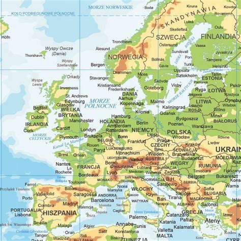 Plakat Mapa Fizyczna Wiata Na Cian X Erli Pl
