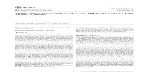pdf surface roughness prediction model for ball end milling dokumen tips