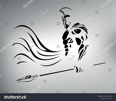 Sketch Tribal Tattoo Spartan Vector Drawing Stock Vector Royalty Free