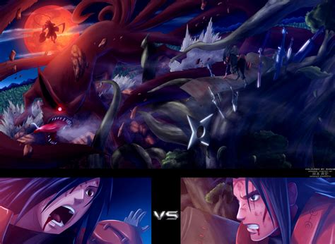 Epic Kyūbi vs Hashirama Madara Naruto HD Wallpaper