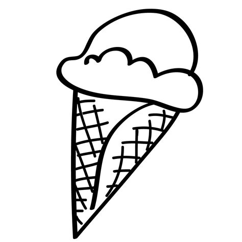 Dibujo De Cono De Helado Para Colorear Para Imprimir Y Colorear