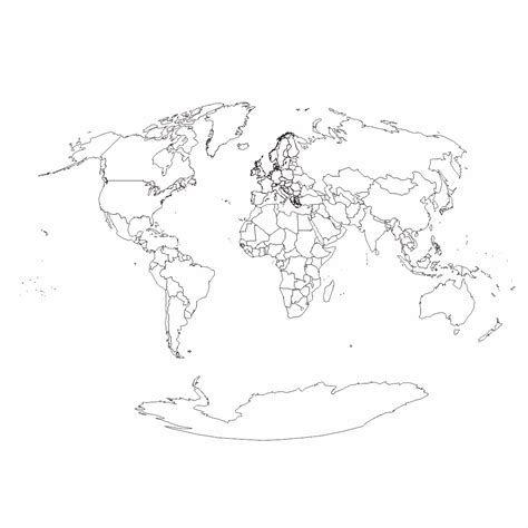 Flat World Map Cool World Map World Map Outline Time Zone Map World