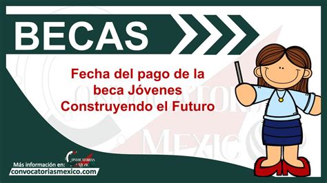 Fecha del pago de la beca Jóvenes Construyendo el Futuro
