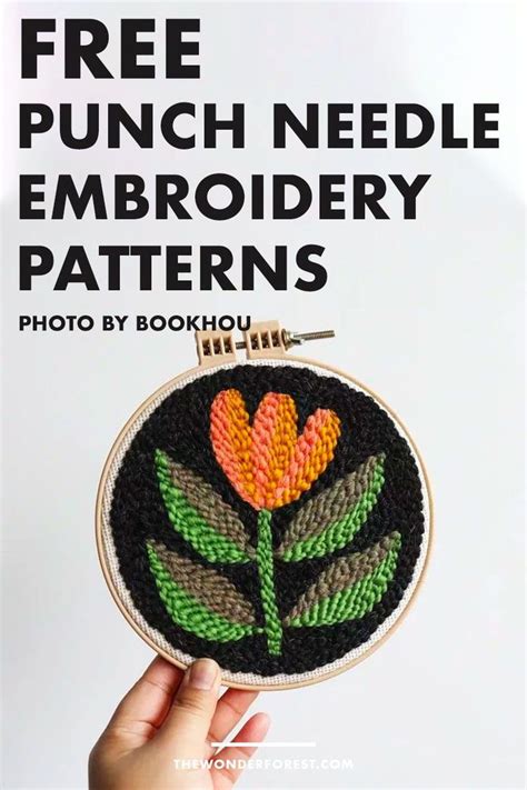 Free Punch Needle Embroidery Patterns Punch Needle Embroidery Punch