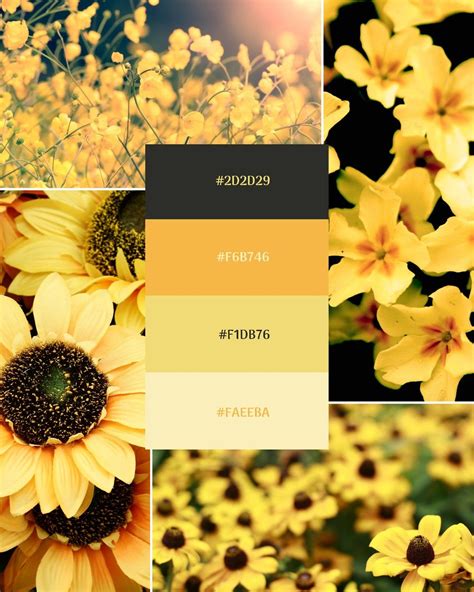 Ideia De Paleta De Cores Inspirada Na Primavera Tons De Amarelo