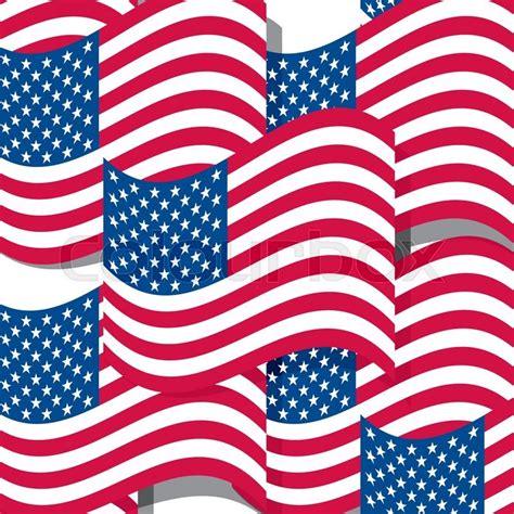 Abstract Seamless Background With Usa Stock Vector Colourbox