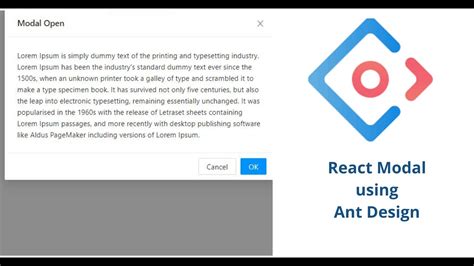 Create Modal Without CSS Using Ant Design In React JS YouTube