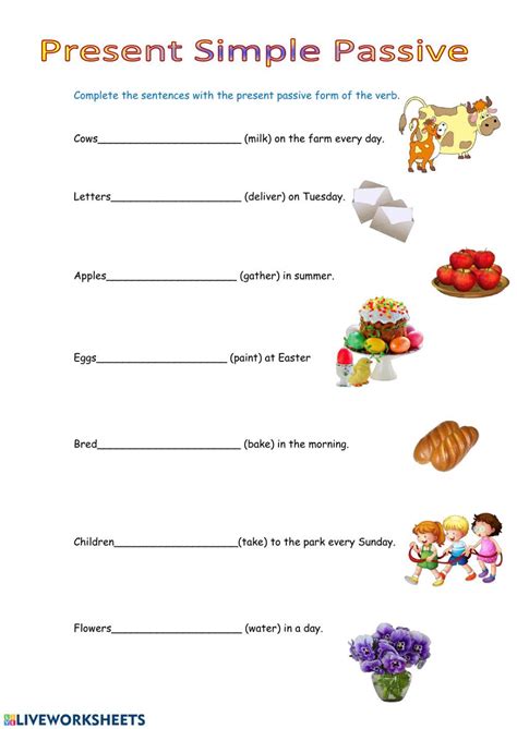 Ejercicio De Passive Simple Present Active And Passive Voice Passive