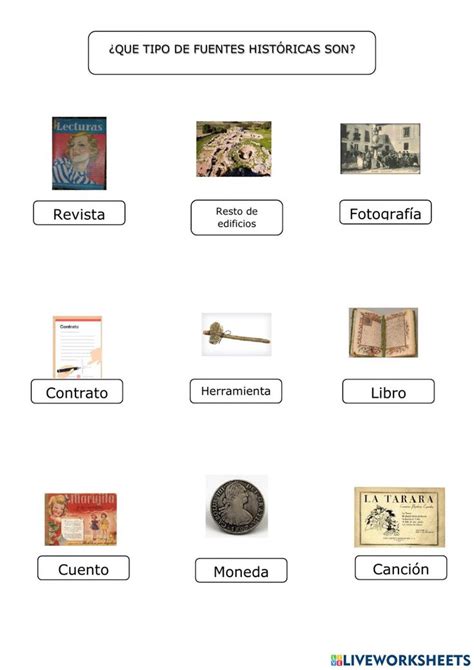 Ficha de Las fuentes históricas