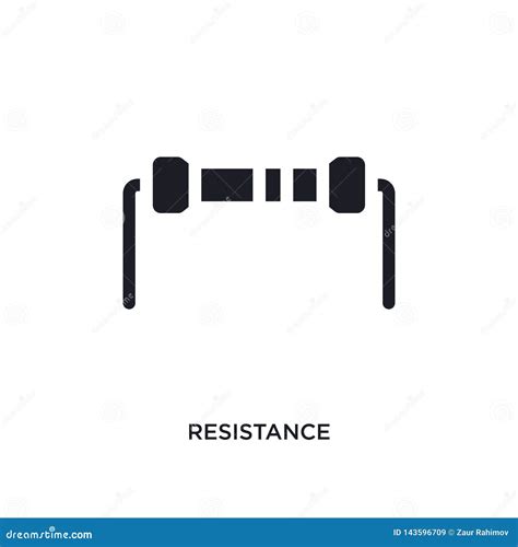 Black Resistance Isolated Vector Icon Simple Element Illustration From