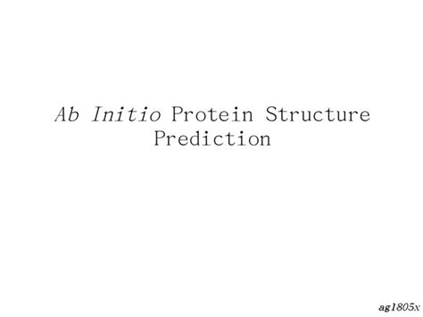 ab initio protein structure prediction