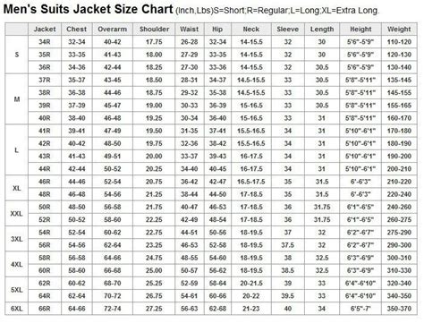 Men S Clothing Size Guide Yoiki Guide