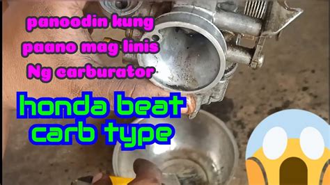 Honda Beat Carb Paano Mag Linis Ng Carburator Youtube