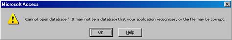 fix microsoft access database error 3049 cannot open access database
