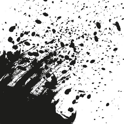 Premium Vector Splash Of Black Ink Grunge Splatter Abstract