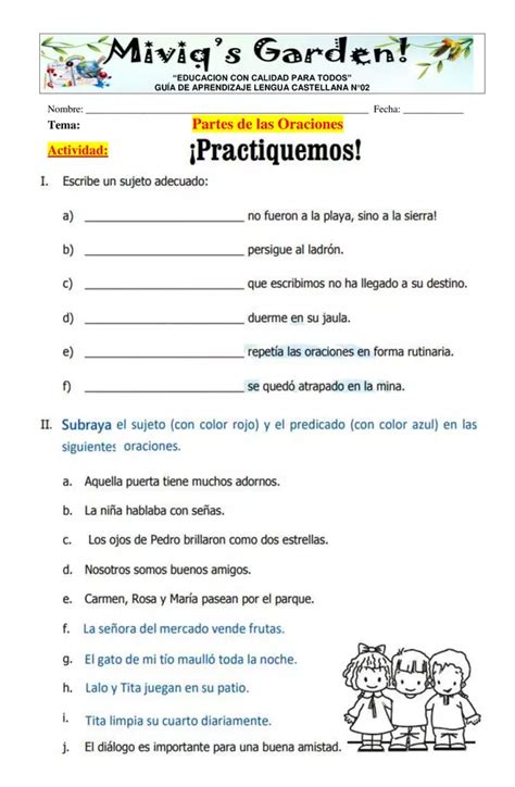 Partes de la Oración profe social