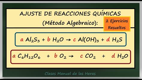 AJUSTAR o BALANCEAR Reacciones Químicas por MÉTODO ALGEBRAICO 2