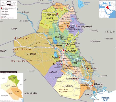 Grande Mapa Pol Tico Y Administrativo De Irak Con Carreteras Ciudades