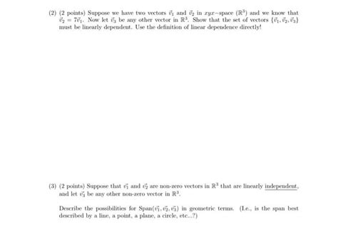 solved 2 2 points suppose we have two vectors v1 and v2