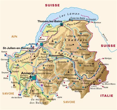 Carte De La Haute Savoie