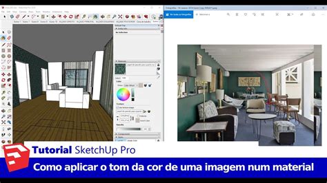 Tutorial SketchUp Pro Como Utilizar A Cor De Uma Imagem Como Tom De Um